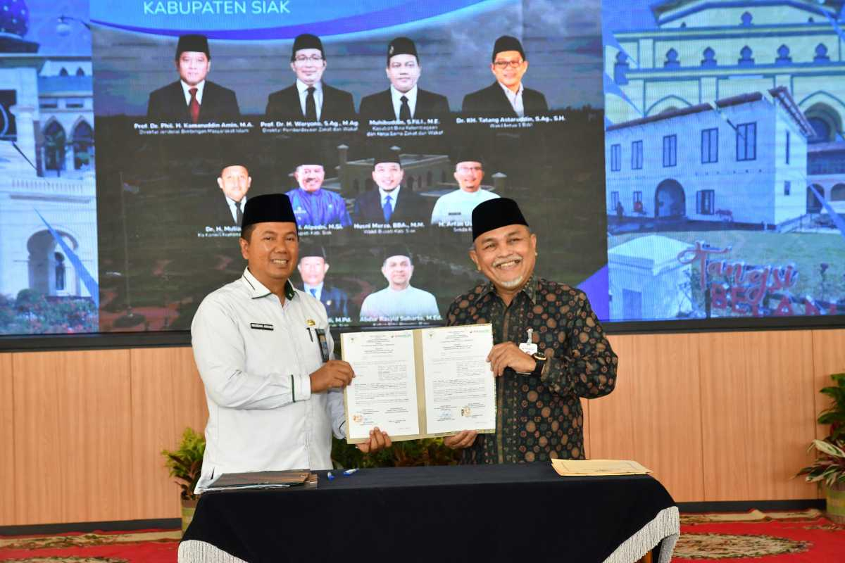 GoRiau - Bank Riau Kepri Syariah dan BWI Kabupaten Siak Resmi Jalin ...