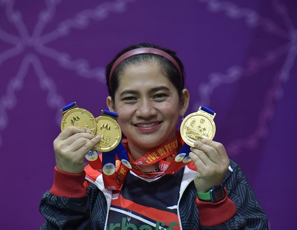 GoRiau - Leani Ratri Mampu Sumbangkan Tiga Emas Meski Baru Melahirkan