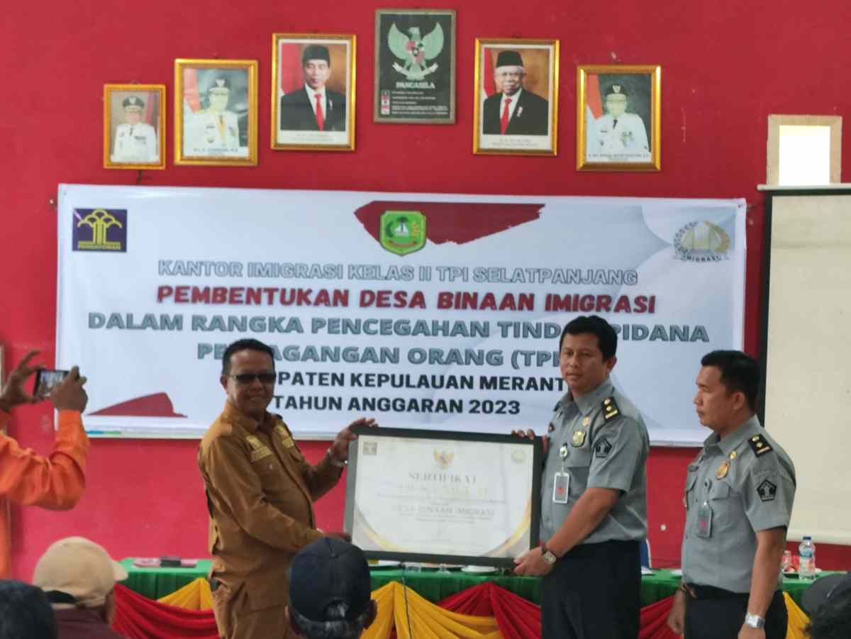 GoRiau - Melai Ditetapkan Sebagai Desa Binaan Imigrasi Kelas II TPI Selatpanjang