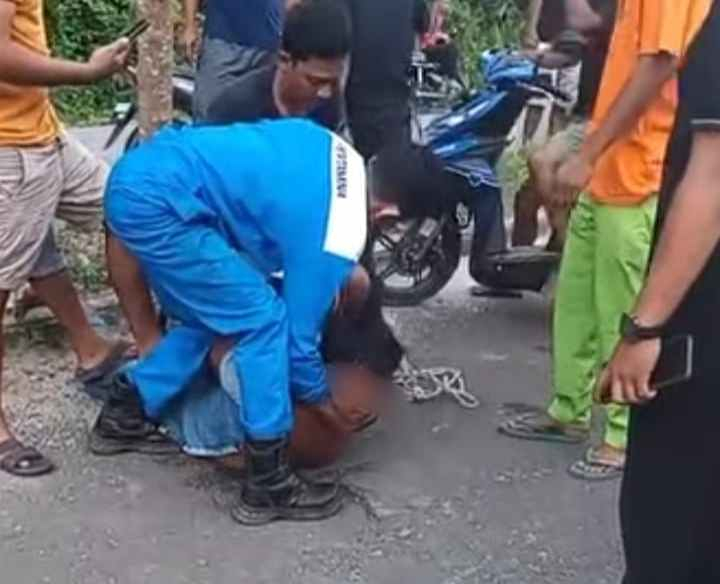 GoRiau - Kejar-kejaran Curanmor di Rohil, Pelaku Tertangkap Usai Jatuh dari Motor