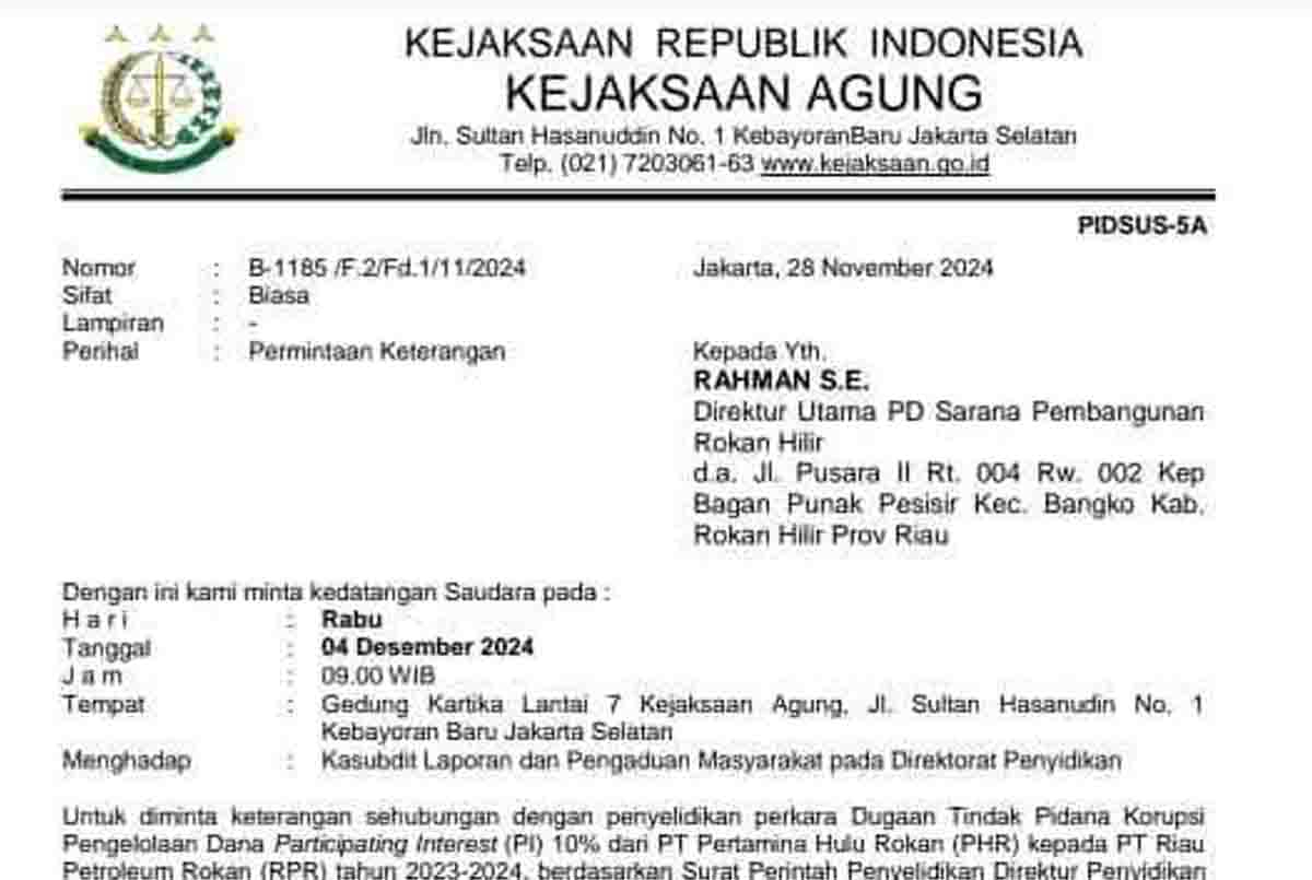 GoRiau - Wah, Ternyata Kejaksaan RI Mulai Periksa Pengelolaan Dana CSR ...