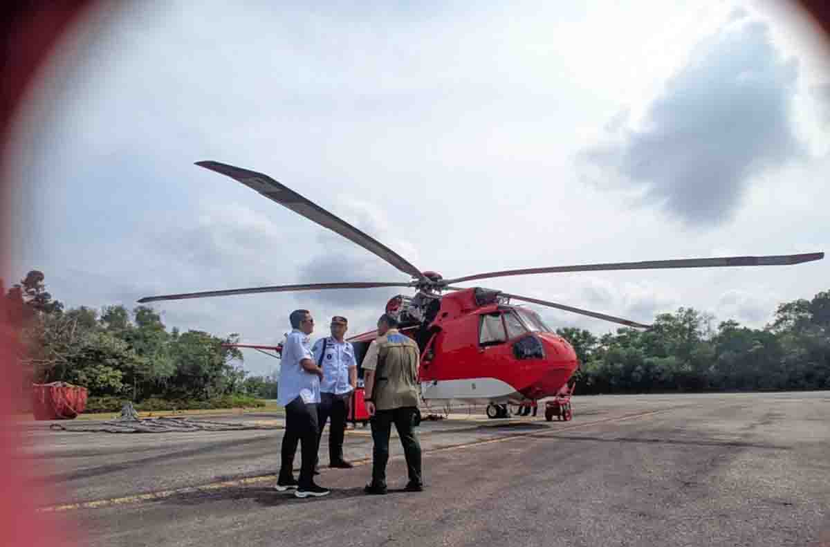 GoRiau - Antisipasi Karhutla di Riau, Tiga Helikopter Water Bombing Dikerahkan