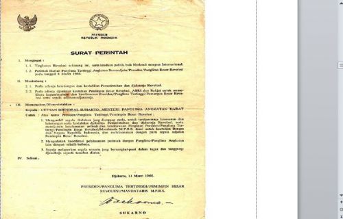 GoRiau - Hasil Pengujian Puslabfor, Naskah Supersemar Ternyata Palsu