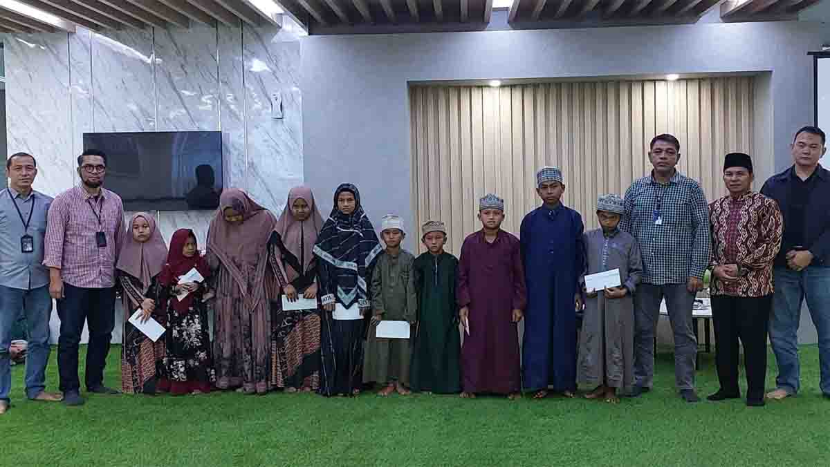 GoRiau - Wujud Kepedulian, BRI Branch Office Pangkalan Kerinci Santuni Puluhan Anak Yatim
