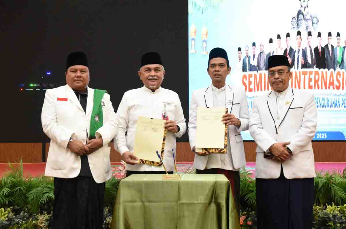 GoRiau - BRK Syariah Lakukan MoU dengan LP3N Perti dan Disaksikan oleh Menteri Agama