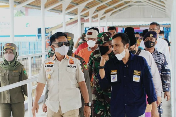 GoRiau - Wabup Asmar Tinjau Pelabuhan Tanjung Harapan yang Dioperasikan Pasca Perbaikan